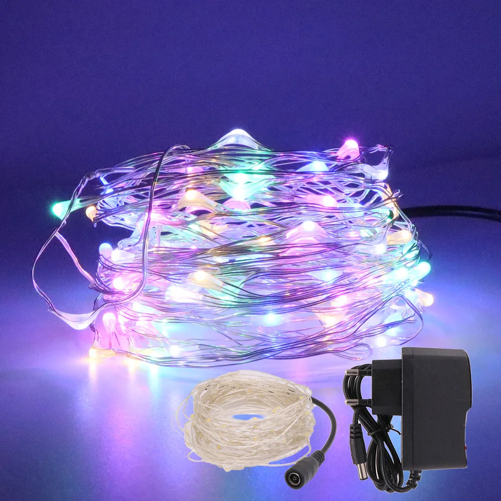 Copper Wire Led String Light 5m 10m Fairy Lights With 12v Adapter For ...