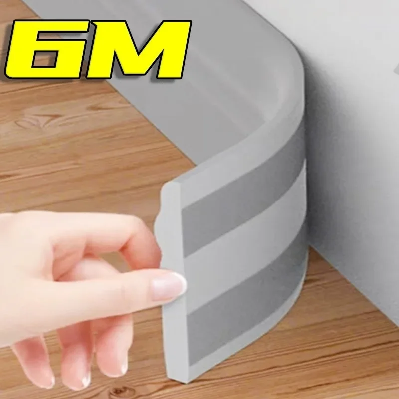 6/2M 3D Skirting Line Sticker Self Adhesive Wall Sticker Thickened Anti ...