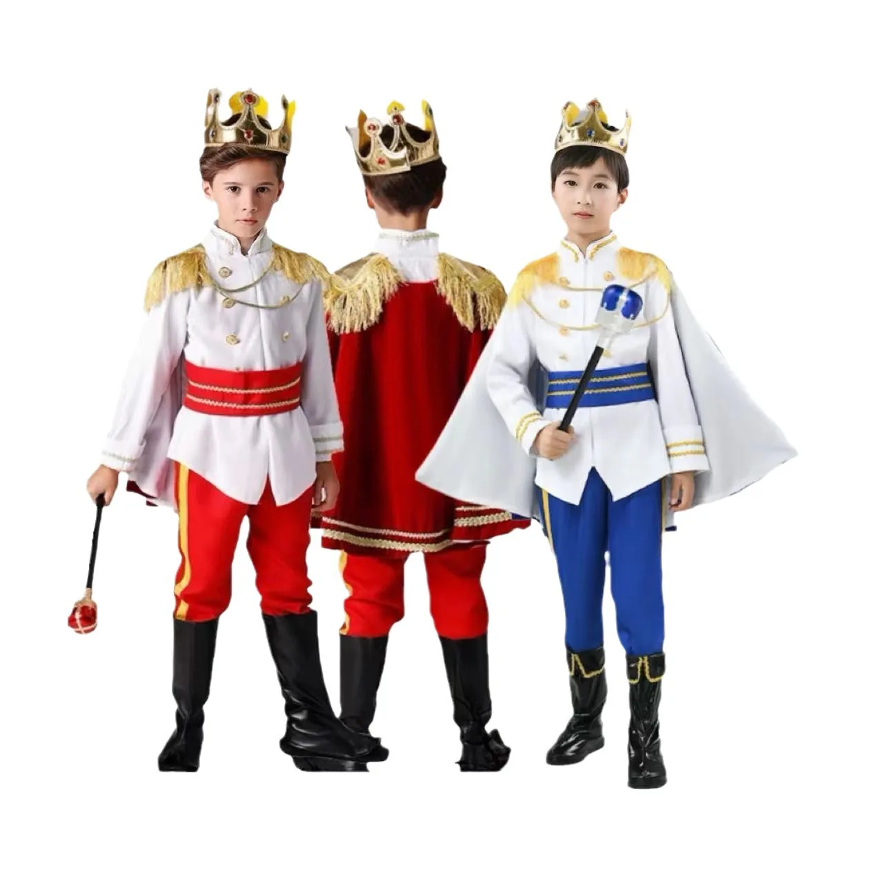 Seven-Piece-Halloween-Children-s-Role-Playing-King-Costume-Fantasy ...