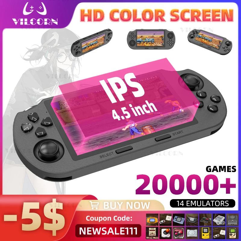 VILCORN-SF3000-Portable-Handheld-Game-Console-4-5-inch-Pocket-Video ...