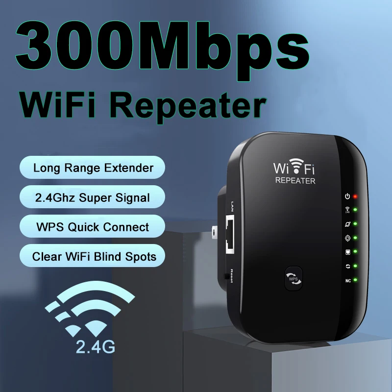 Wireless-WiFi-Repeater-300Mbps-2-4Ghz-Repeater-Network-Expander-Range ...