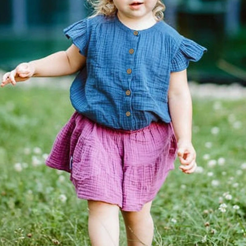 Summer-New-Mori-Retro-Girls-Shirt-100-Cotton-Ruffle-Sleeve-Round-Neck ...