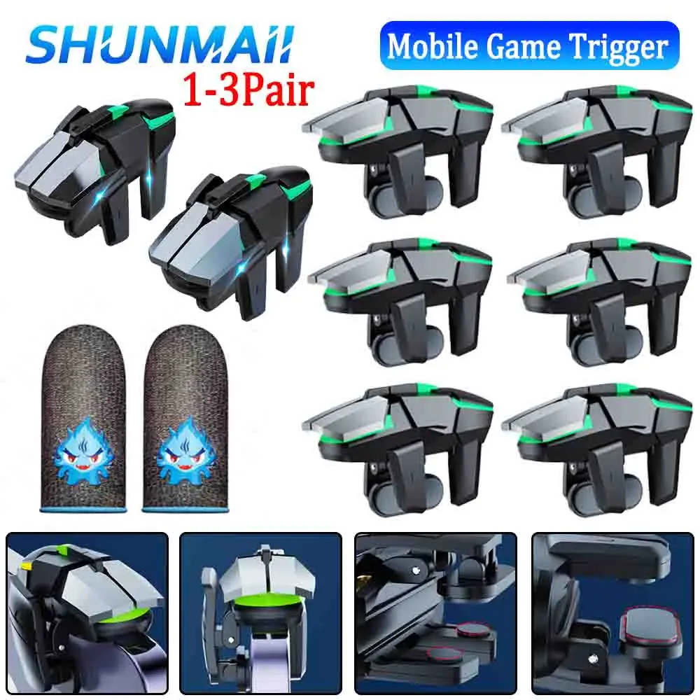 1-3Pair-DY02-Mobile-Game-Trigger-6-Finger-Trigger-One-Click-Dual ...