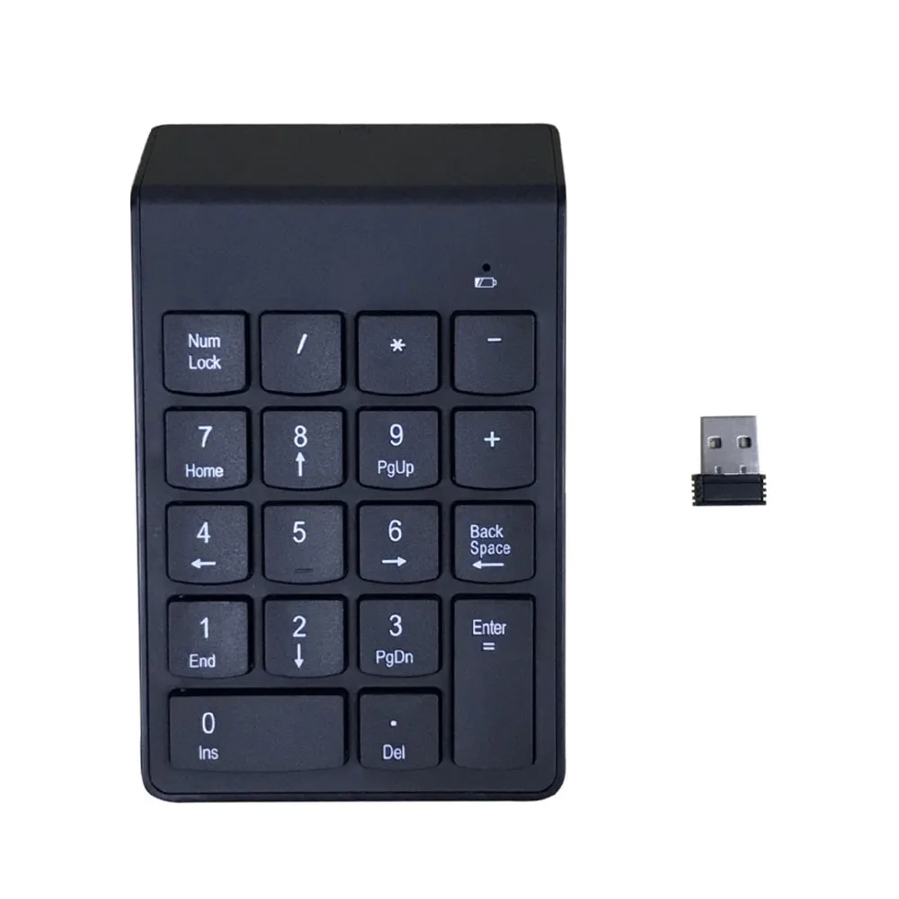 Mini Wireless Numeric Keyboard 2.4GHz Numpad 18 Keys Digital - NZshopsmart