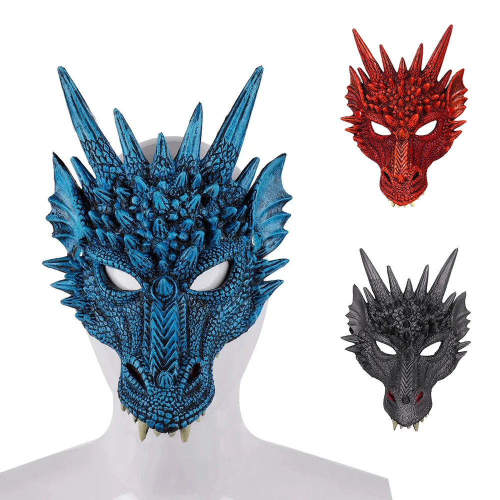 Halloween-Horror-Dragon-Mask-Mardi-Gras-Carnival-Party-PU-Foam-3D ...