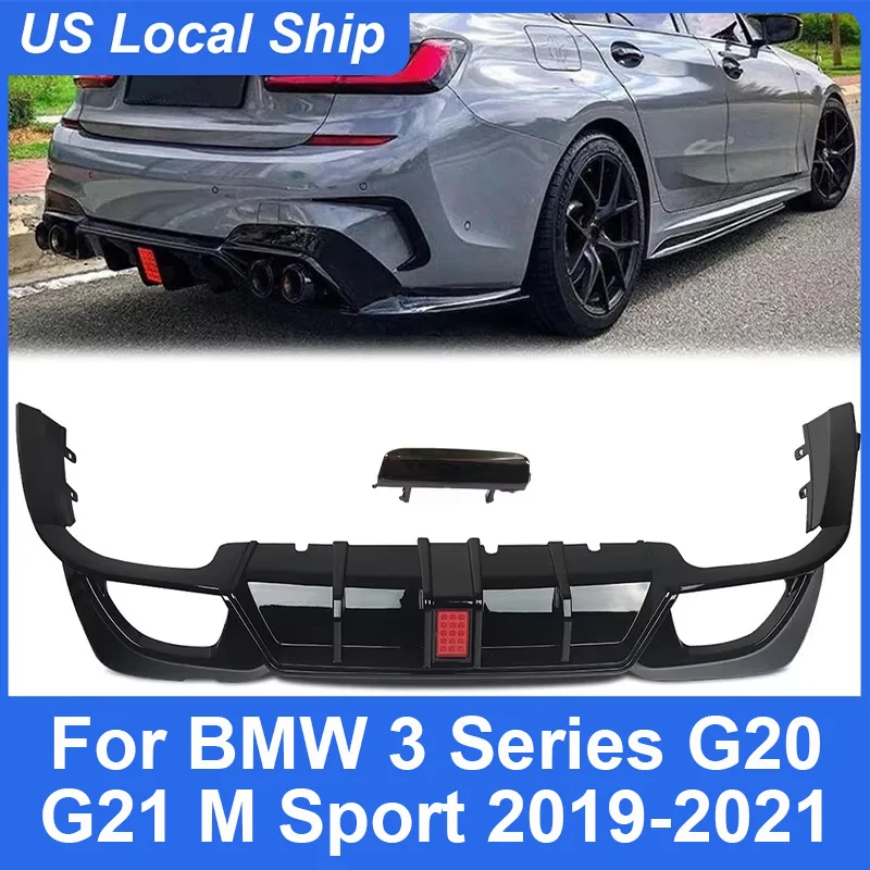 Rear Diffuser For BMW 3 Series G20 G21 M Sport 2019 2020 2021 CMS Style ...