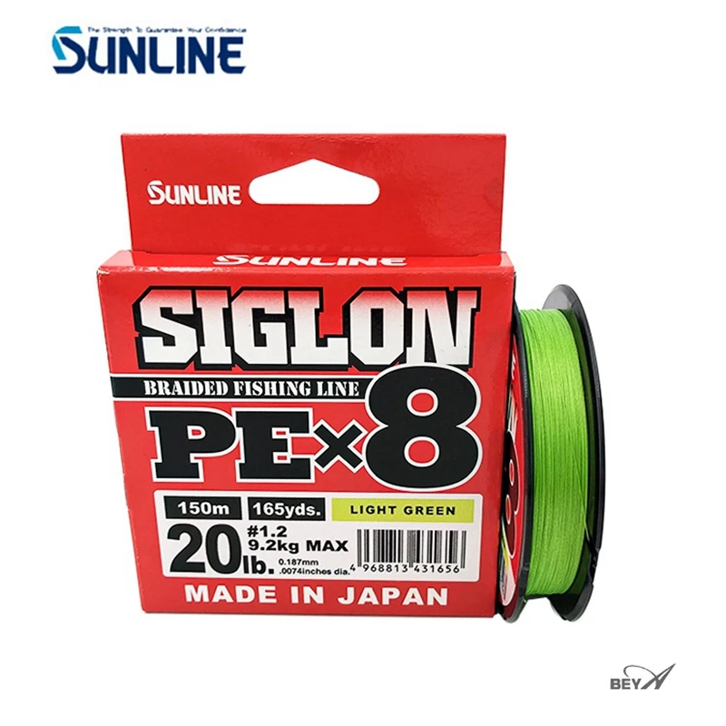 Original-SUNLINE-NEW-SIGLON-8-BRAIDED-Fishing-Line-Lightgreen-8-Strands ...