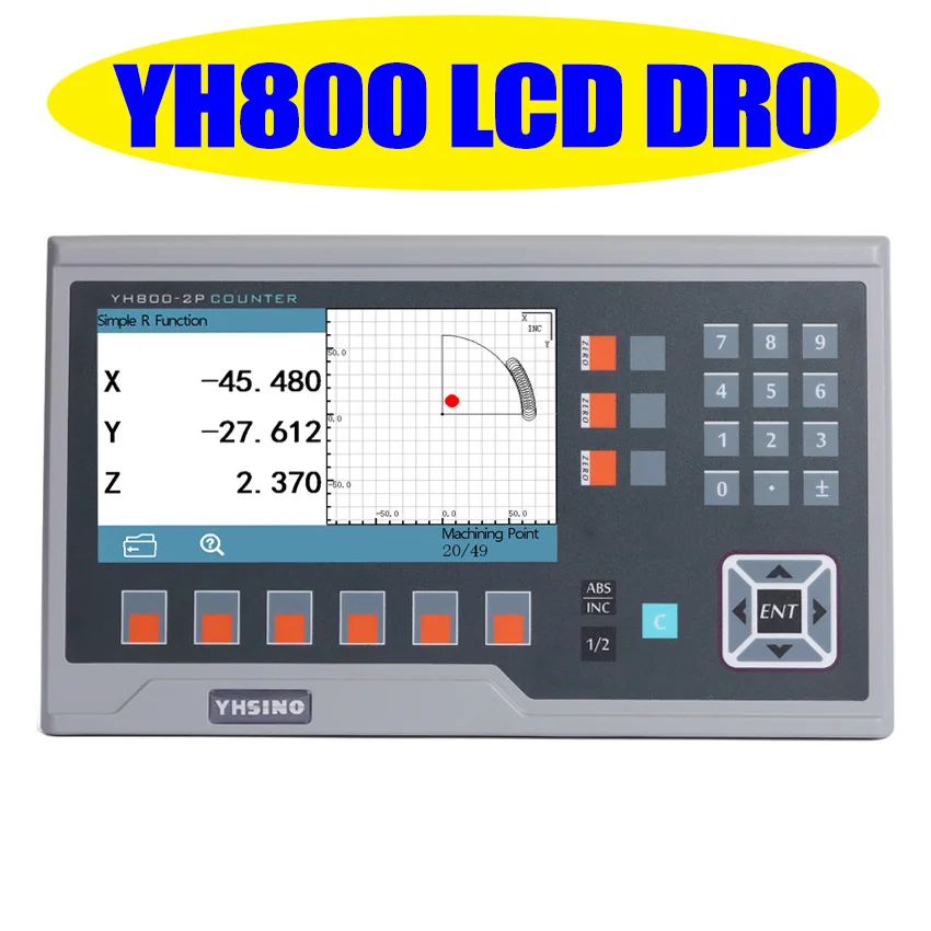 2/3/4/5 Axis LCD Dro YH800 Digital Readout Kit 7'' True Color Display ...