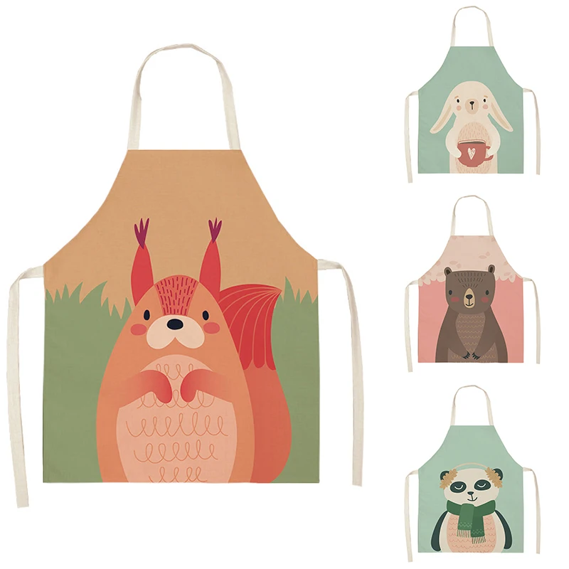 Creative-cute-fox-rabbit-animal-print-apron-for-men-and-women ...