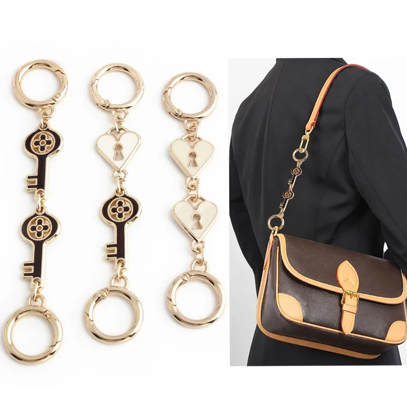 1PC-Key-Heart-Lock-Women-s-Bag-Extension-Chain-Crossbody-Bag-Wallet ...