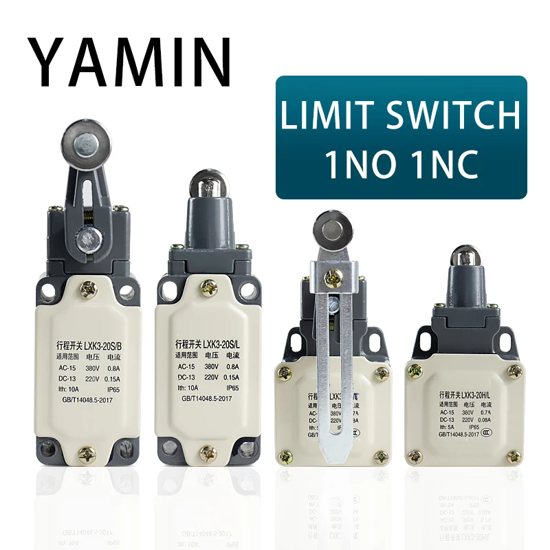 LXK3 20 Limit Switch 10A Rotary Reset Momentary Adjustable Roller Mini ...