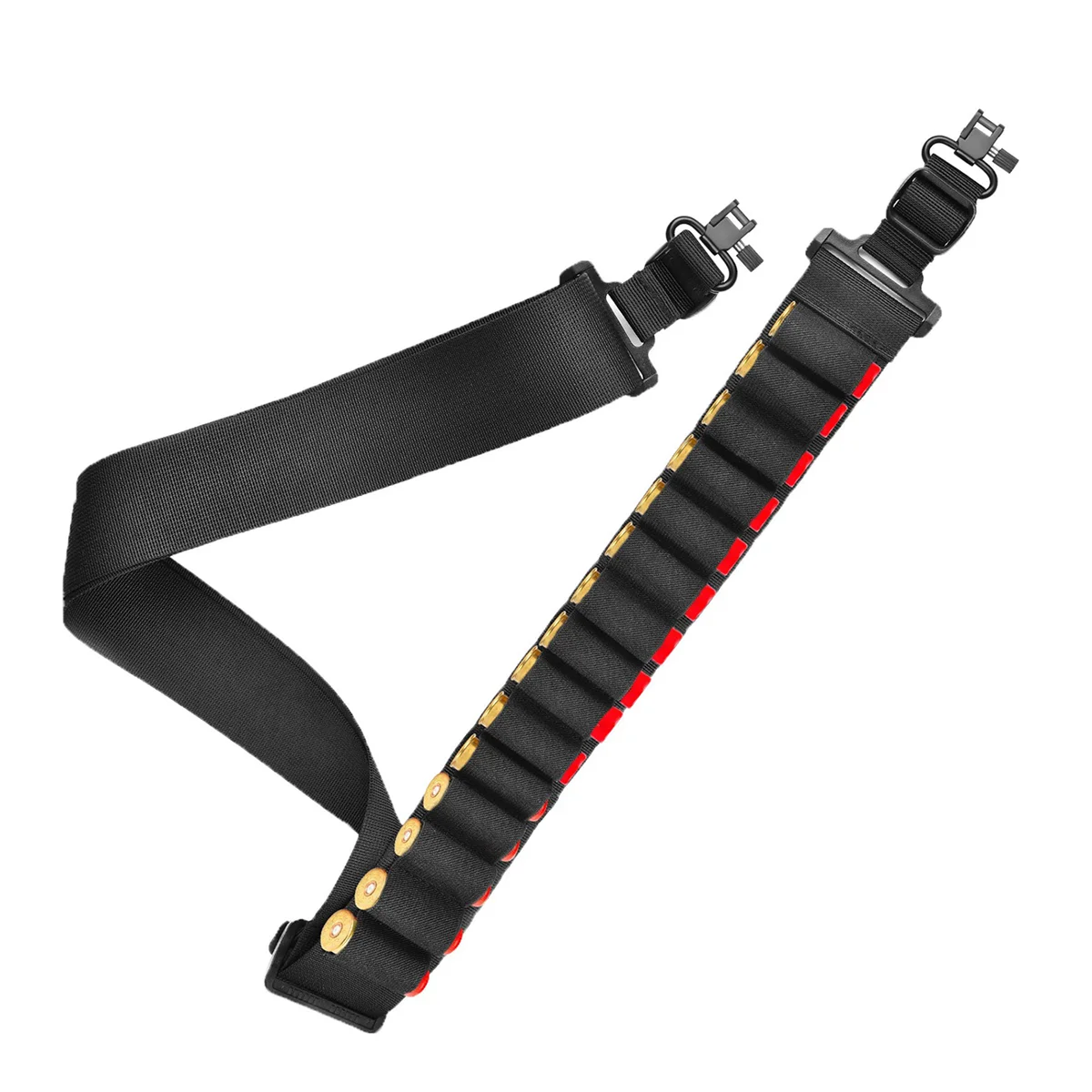 Black-Shotgun-Sling-with-Shell-Holder-2-Point-Non-Slip-Adjustable-Ammo ...