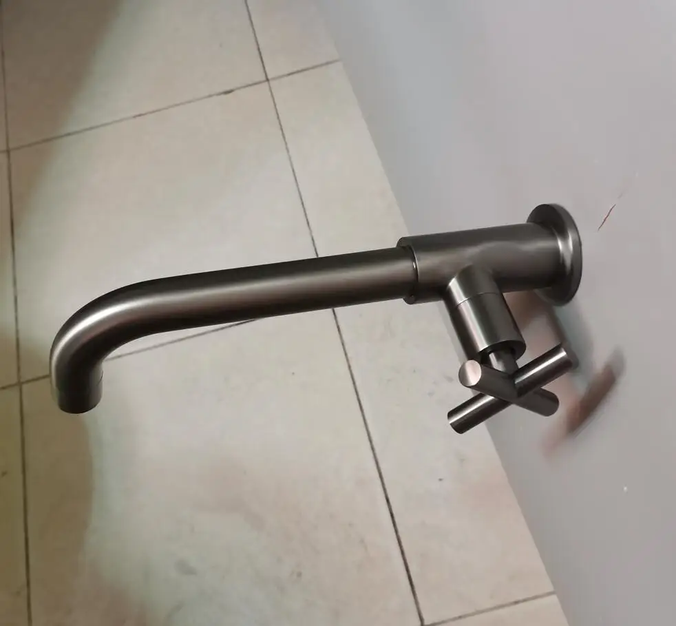 ROBINETTERIE DE CUISINE,chrome--Robinet de lavage mural en laiton ...