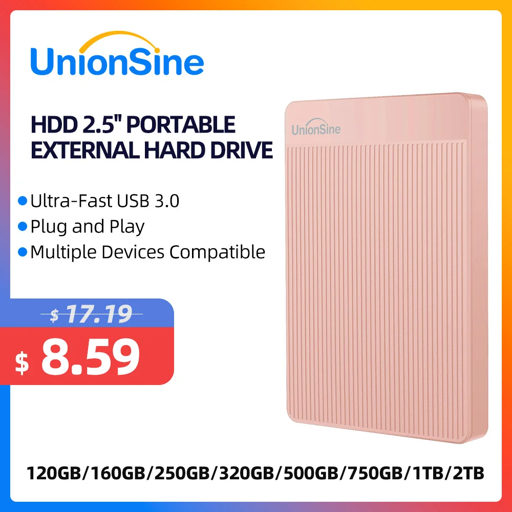 UnionSine-HDD-Pink-2-5-Portable-External-Hard-Drive-320gb-500gb-750gb ...