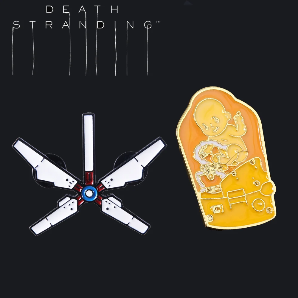 Game-Death-Stranding-Enamel-Pins-Odradek-Terrain-Scanner-Badge-Brooches ...