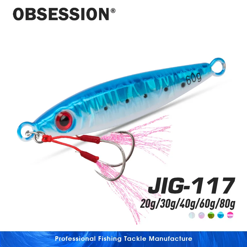 OBSESSION J117 20g 30g 40g 60g 80g Luminous Shore Fishing Casting ...