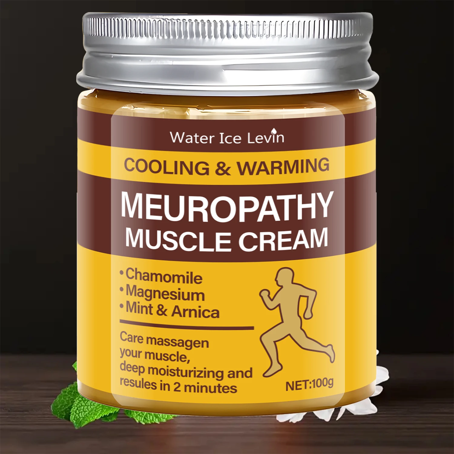 Crema muscular Meuropatathy (refrigeración y calentamiento), infusión ...
