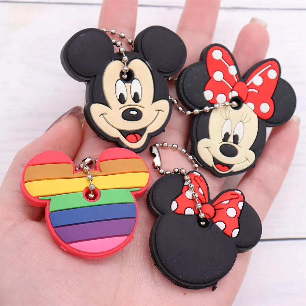 1pcs-Cut-Cartoon-Mickey-Minnie-Key-Cover-Silicone-Key-Chains-Women ...