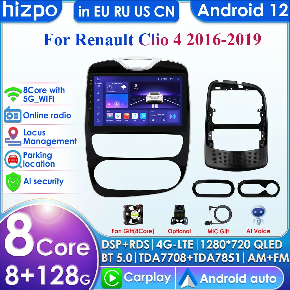 8Core-AI-7862-2din-Android-Autoradio-for-Renault-Clio-4-2016-2019-Car ...