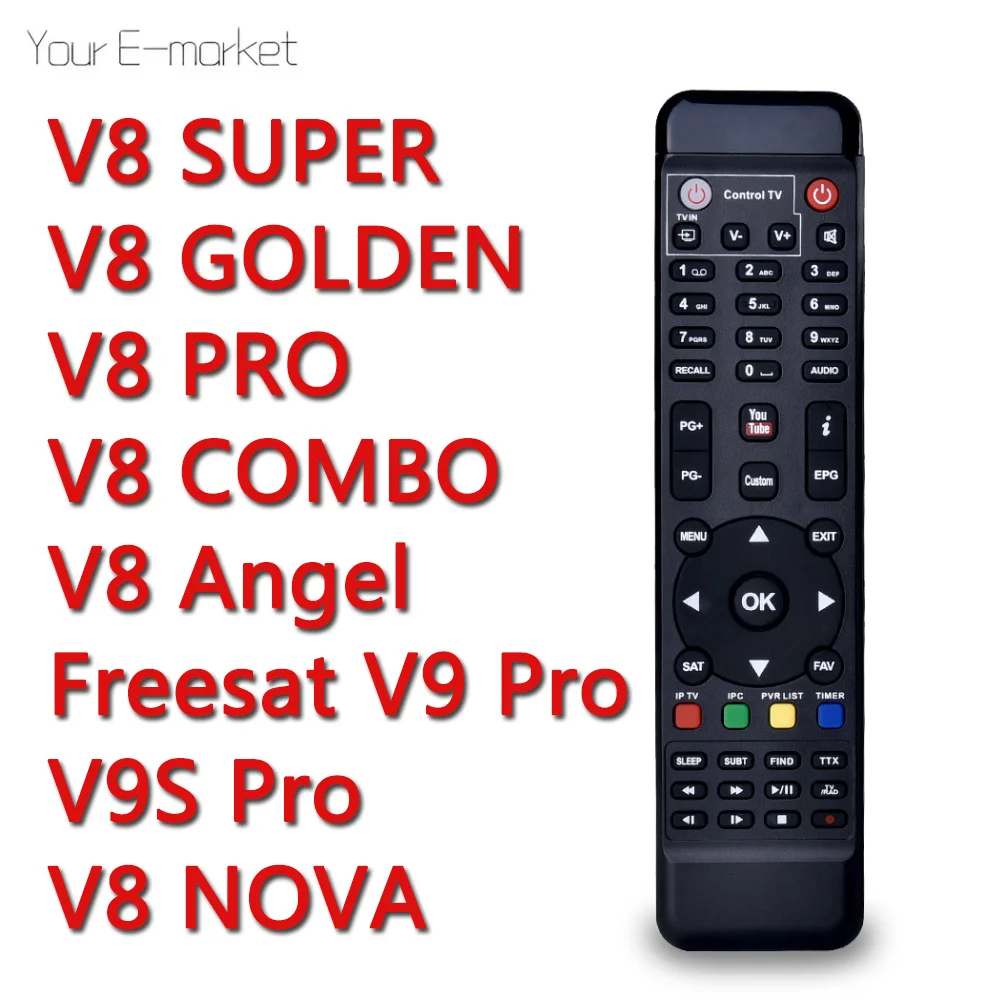 Remote-Control-For-FreeSat-V8-Super-V8-Golden-V8-PRO-V8-Nova-V9-Pro ...