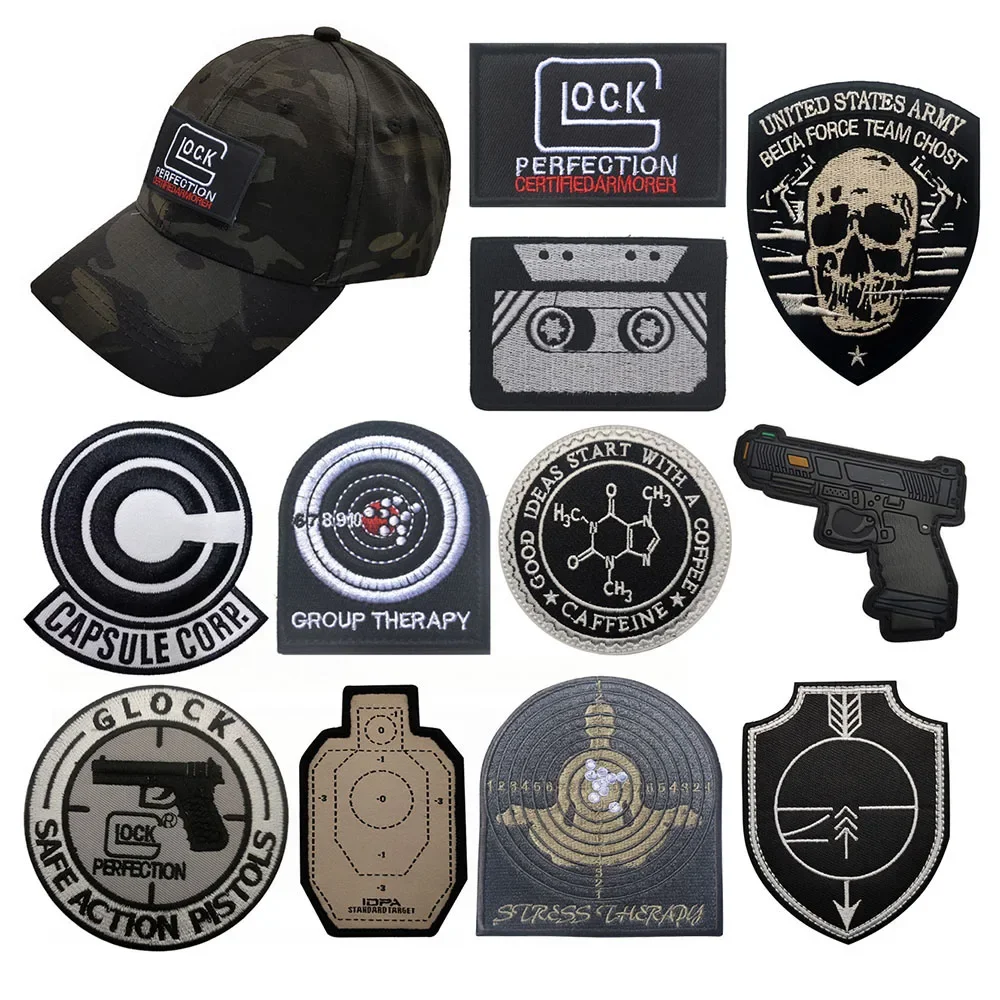 Glock-Target-Embroidery-Patch-3D-PVC-Pistol-Tactical-Armband-CAPSULE ...