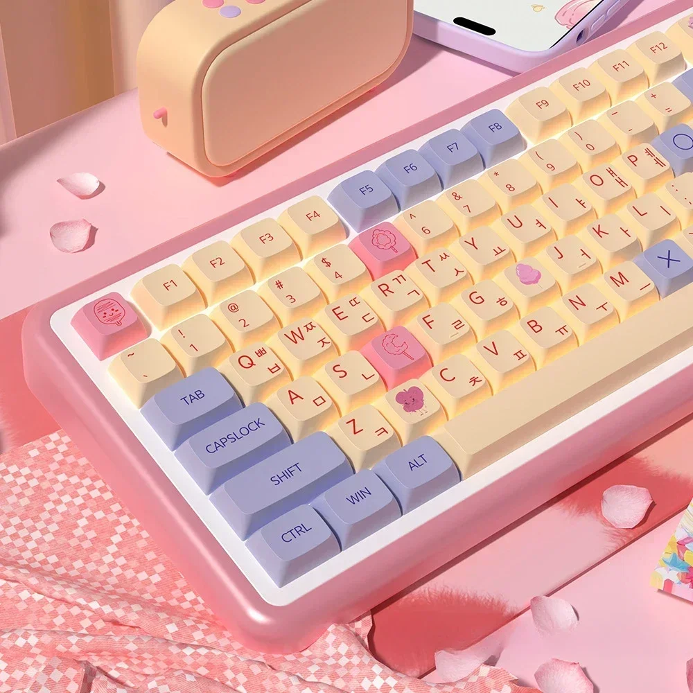 Cute-Keycaps-136-Keys-XDA-Customized-Keyboard-Key-Caps-English-Korean ...