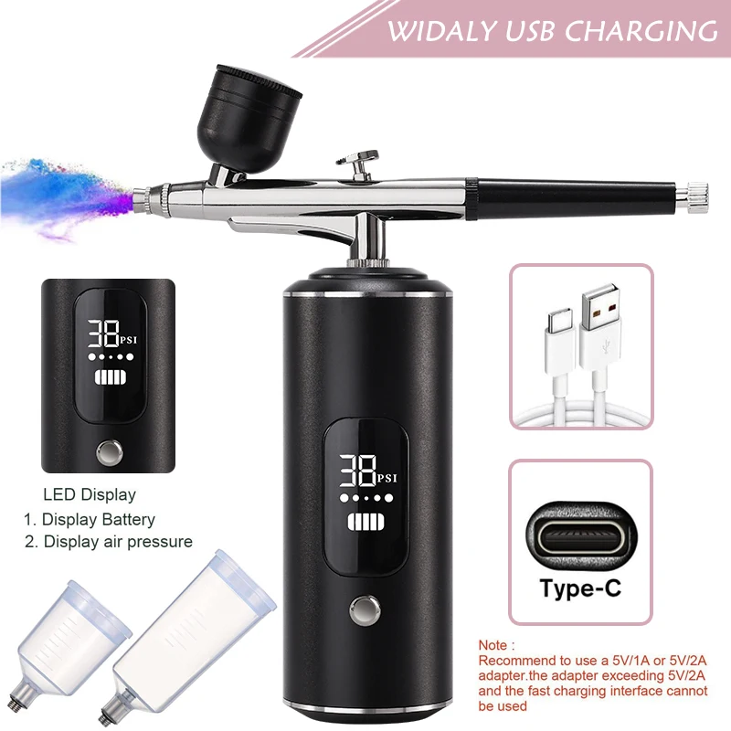 Airbrush-Nail-Portable-Mini-Air-Brush-With-Compressor-Kit-for-Nails-Art ...