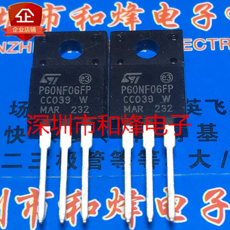 5-piezas-10-piezas-P60NF06FP-STP60NF06FP-TO-220F-60V-60A-nuevo-y ...