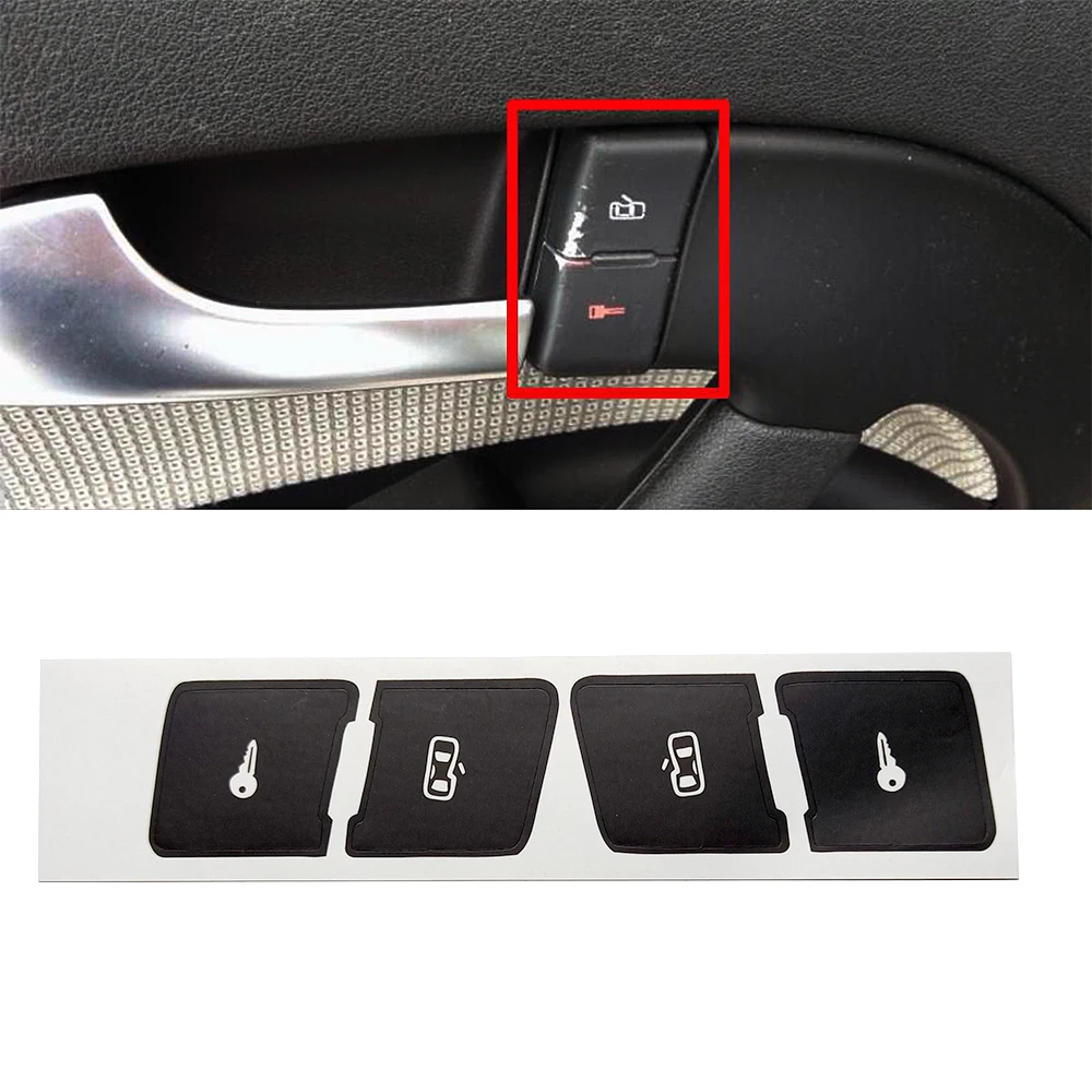 For-Audi-A3-Car-Inner-Door-Lock-Control-Switch-Button-Repair-Stickers ...