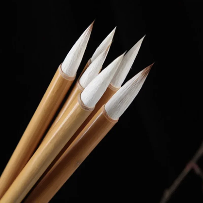 Weasel-Hair-Woolen-Hair-Chinese-Calligraphy-Brush-Pen-Slender-Gold ...