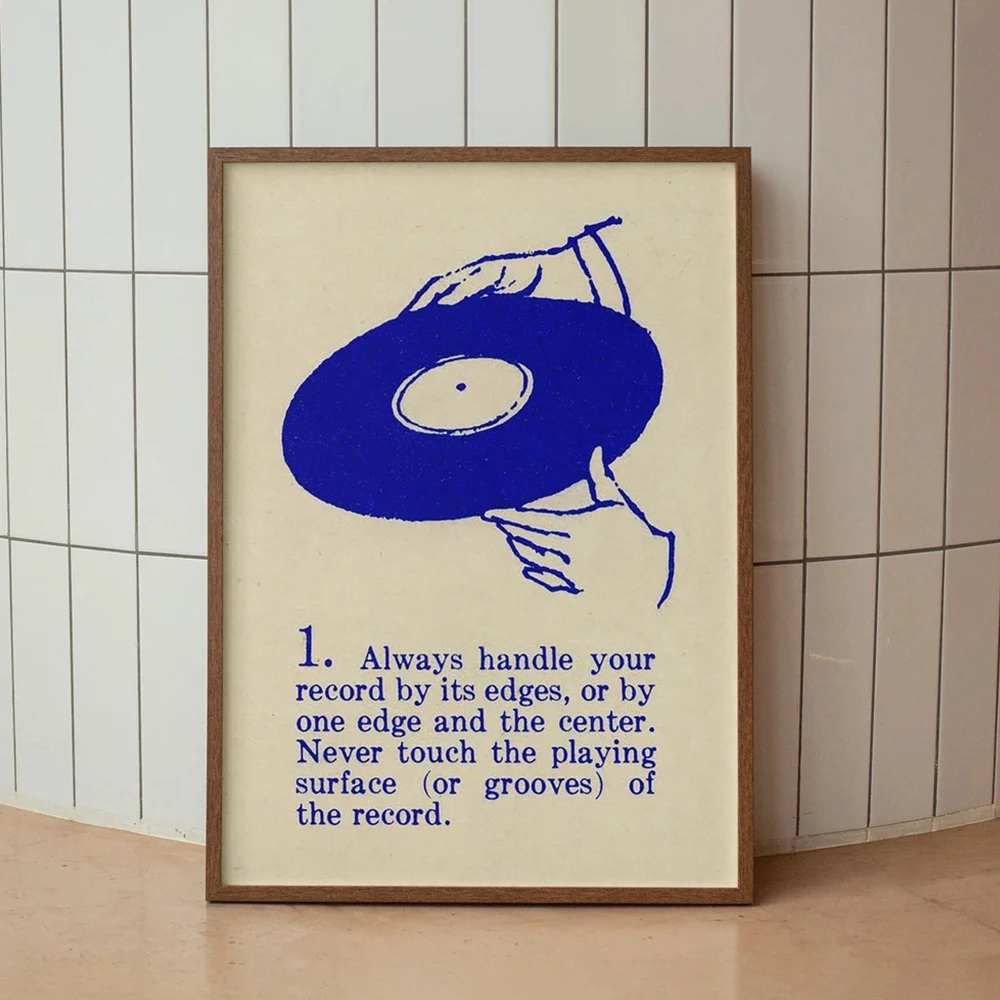 Music-Groovy-Record-Player-Turntable-Band-Studio-Trendy-Wall-Art-Prints ...