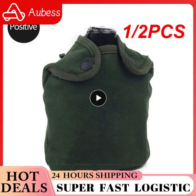 1-2PCS-1l-Military-Canteen-Field-Military-Kettle-Camping-Outdoor-Bottle ...
