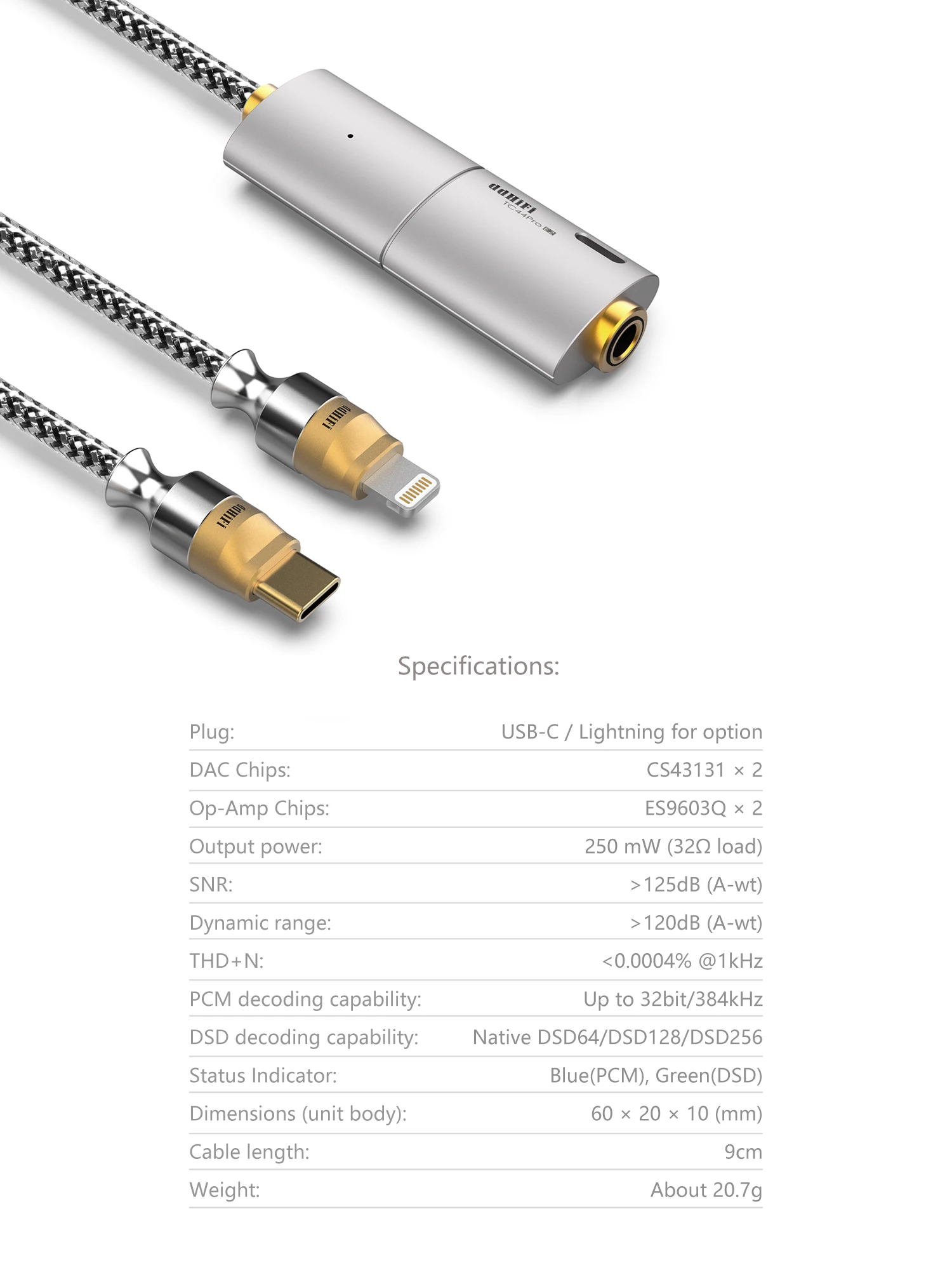 ddHiFi TC44Pro E2 4.4: Portable DAC/Amp Chính Hãng | 3KShop.vn