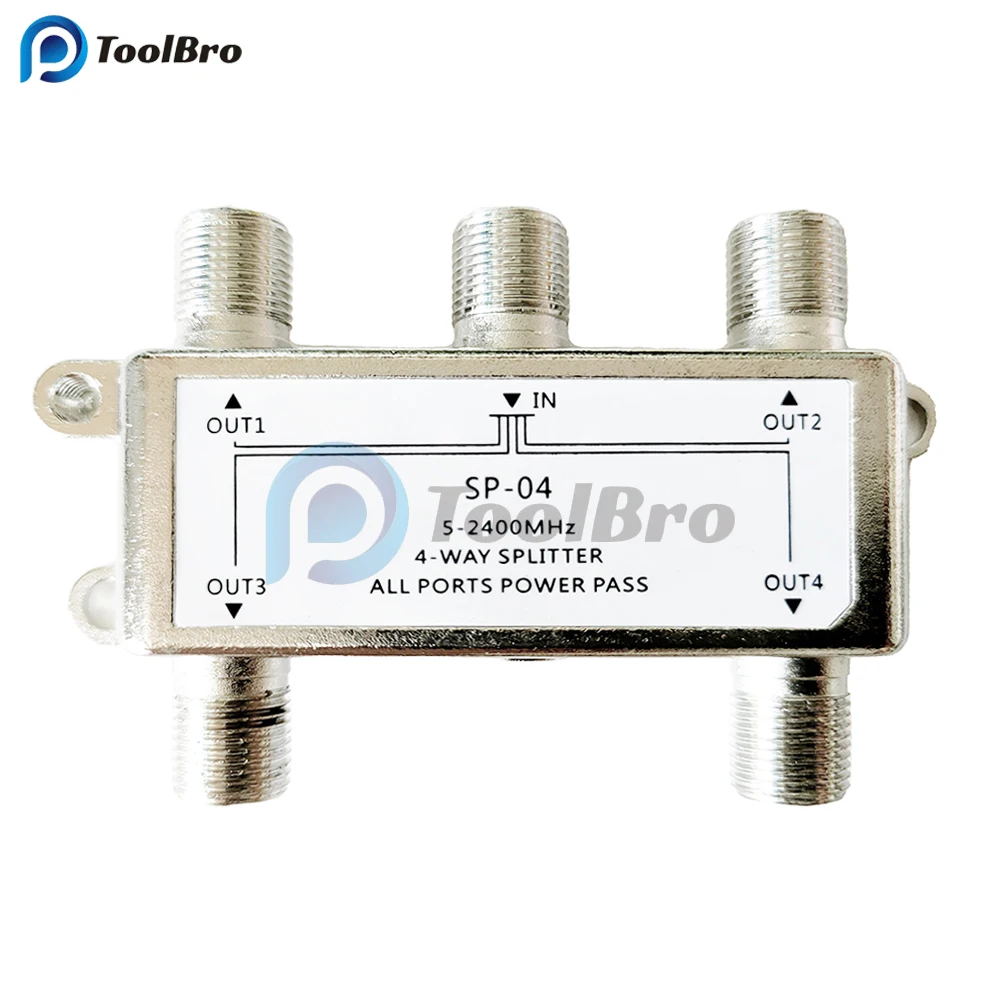 Splitter-TV-via-cavo-Antenna-satellitare-a-4-vie-Splitter-5-2400MHz-a-4 ...