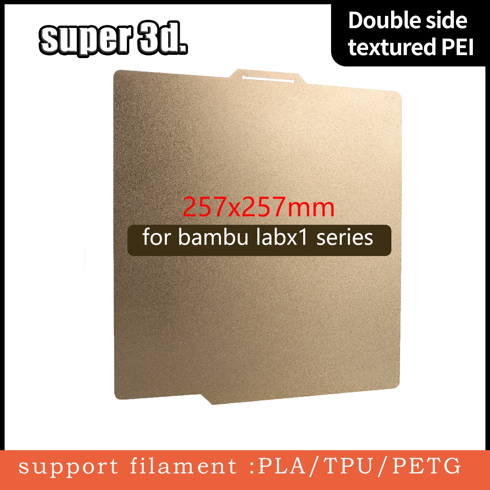 Bambu Lab X1 Pei Print Bed Upgrade Double Sided Textured Pei Spring Steel Build Plate 257.5x257 ...