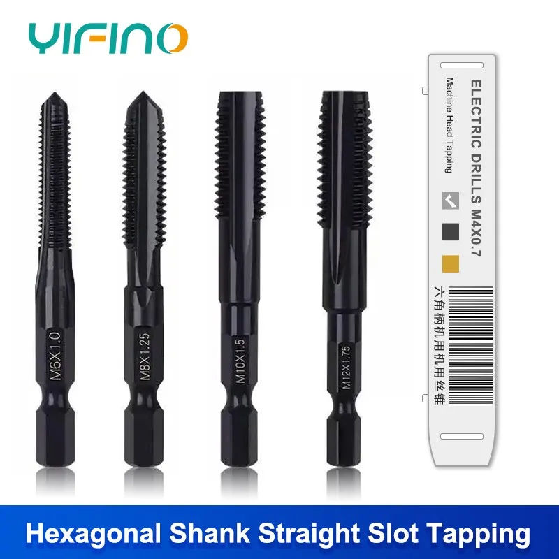 m4m5m6m8m12-Hexagonal-Shank-Machine-Head-Straight-Slot-Tapping-Electric ...