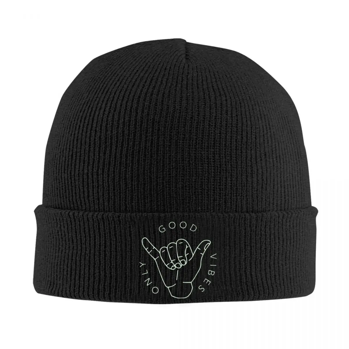 Good-Vibes-Only-Hand-Beanie-Cap-Unisex-Winter-Warm-Bonnet-Homme ...