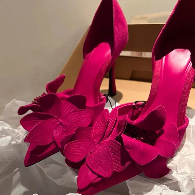 Women Flower High Heels Shoes Sexy Sandals Summer 2025 Designer New ...