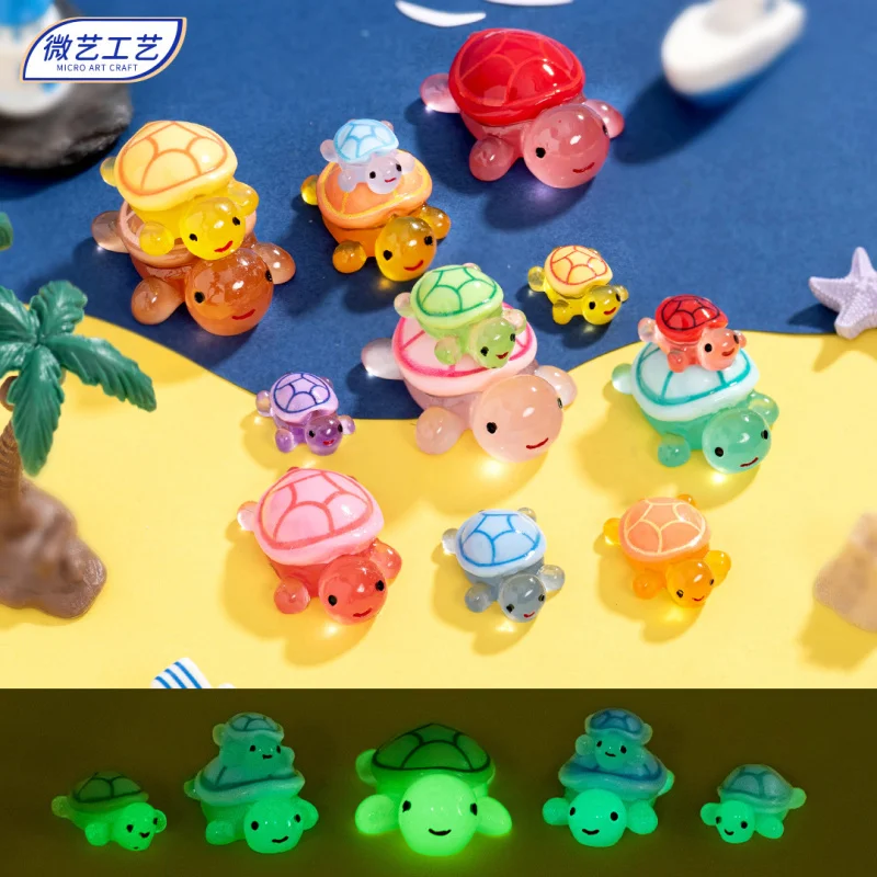 Luminous Little Turtle Micro Landscape Creative DIY Decoration Blind ...