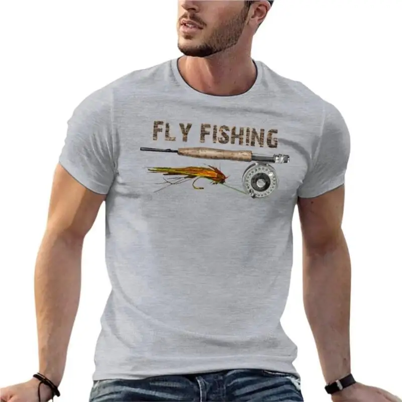 cotton-tshirt-mens-Fly-Fishing-Oversize-T-Shirt-Branded-Men-Clothing ...