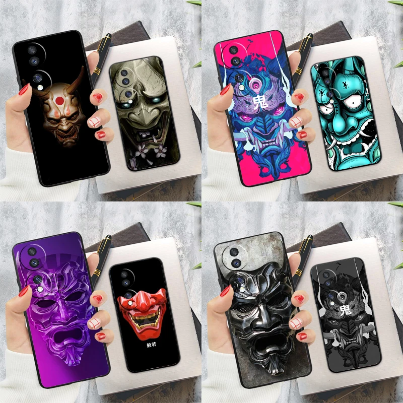 Japanese Oni Hannya Demon Mask Case For Honor 200 Pro X9c X9a X8a X7a ...
