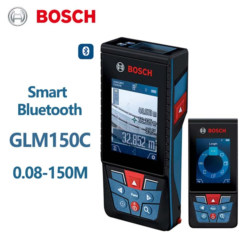 Bosch Glm150c Bluetooth Laser Rangefinder 150m Digital Infrared Laser ...