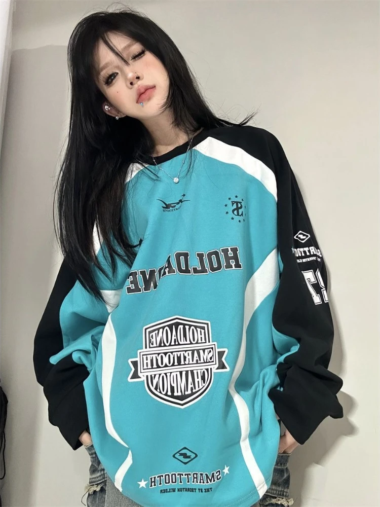 Hip Hop Oversize Shirt American Style Vintage Printing T-Shirt Men ...