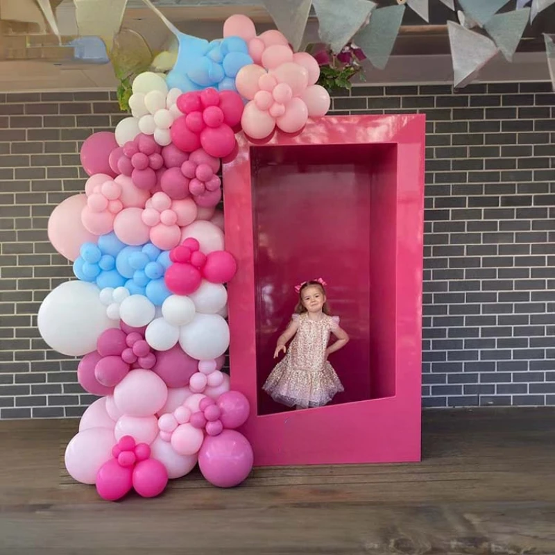 Detachable-metal-iron-big-blue-pink-barbie-ken-photo-booth-box-for-girl ...