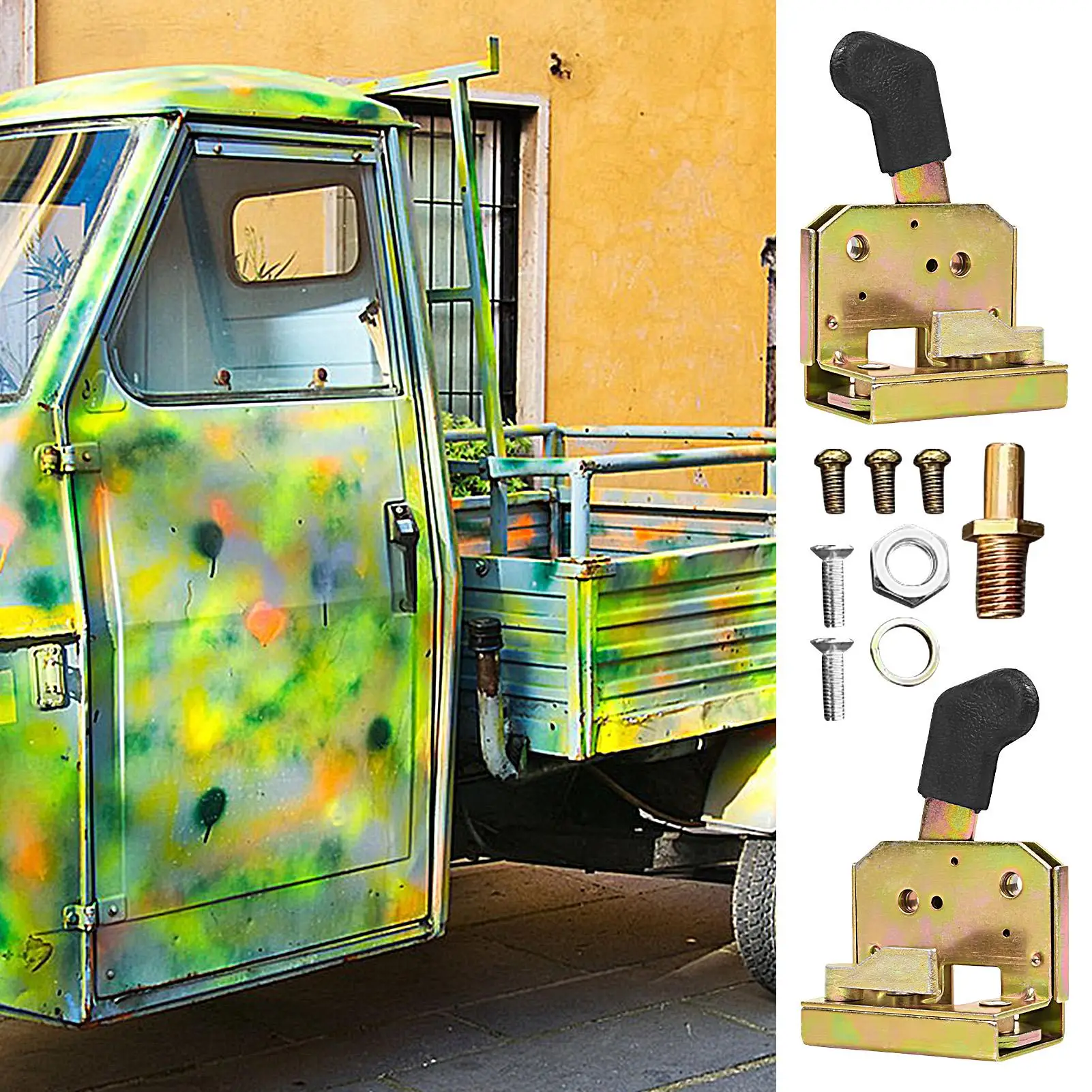 Handle Lock Set For Forklift / Tractor Door Handle Lock Loader Door ...