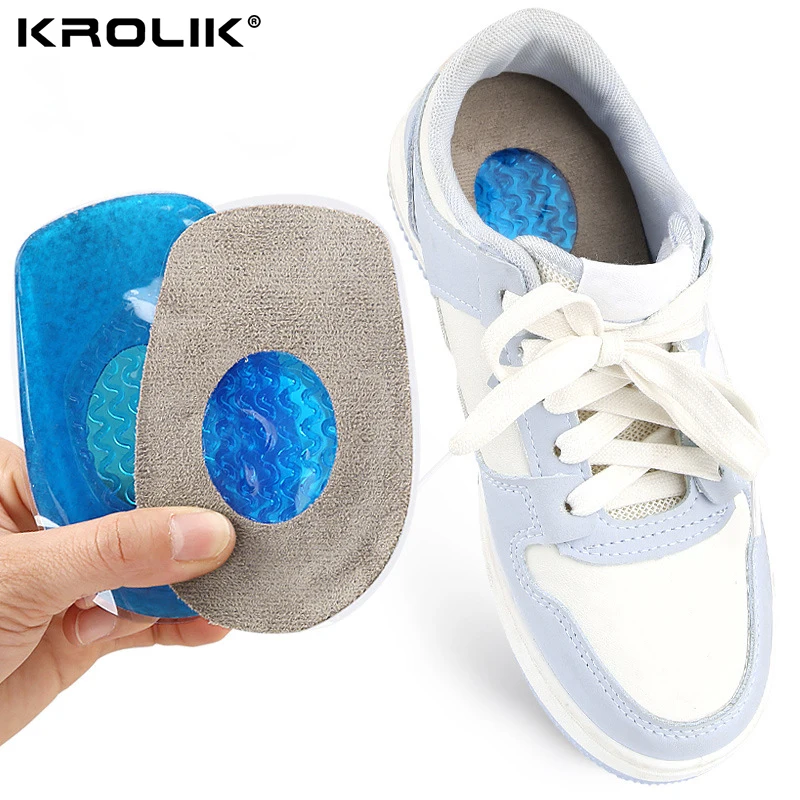 KROLIK New Silicone Gel Orthopedic Insoles Back Pad Heel Cup For ...