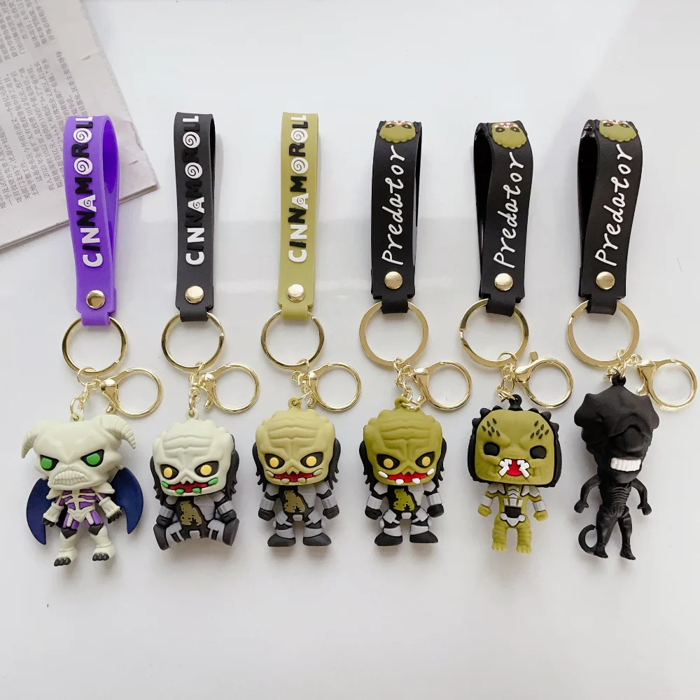 Disney-Cartoon-Anime-Alien-vs-Predator-Pendant-Keychains-Car-Key-Chain ...
