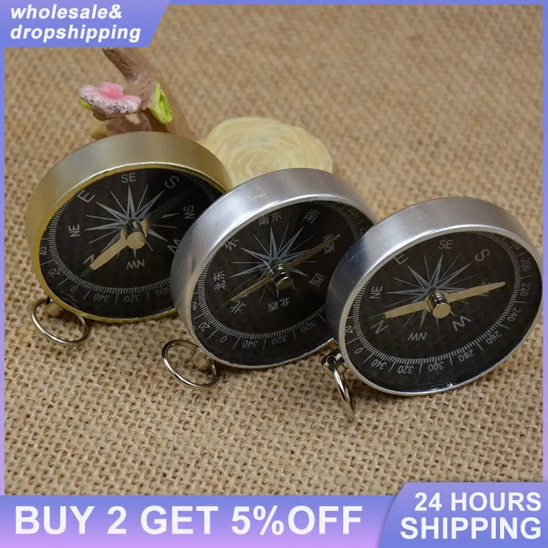 1/2pcs Outdoors Mini Pocket Compass Stainless Steel Random Color ...