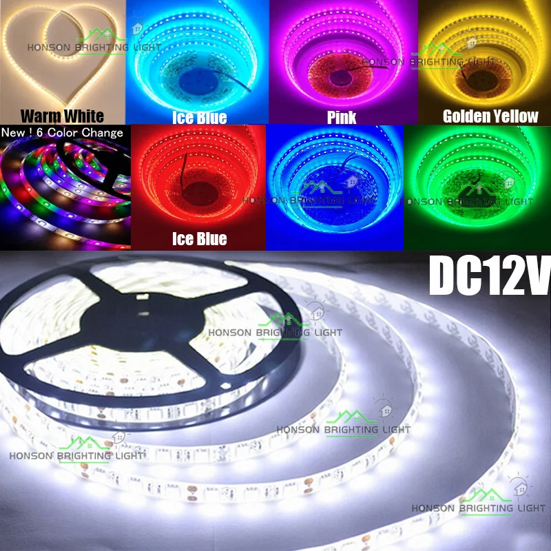 12v-led-strip-light-SMD-2835-Tiras-RGB-Red-Blue-Green-white-warm-white ...