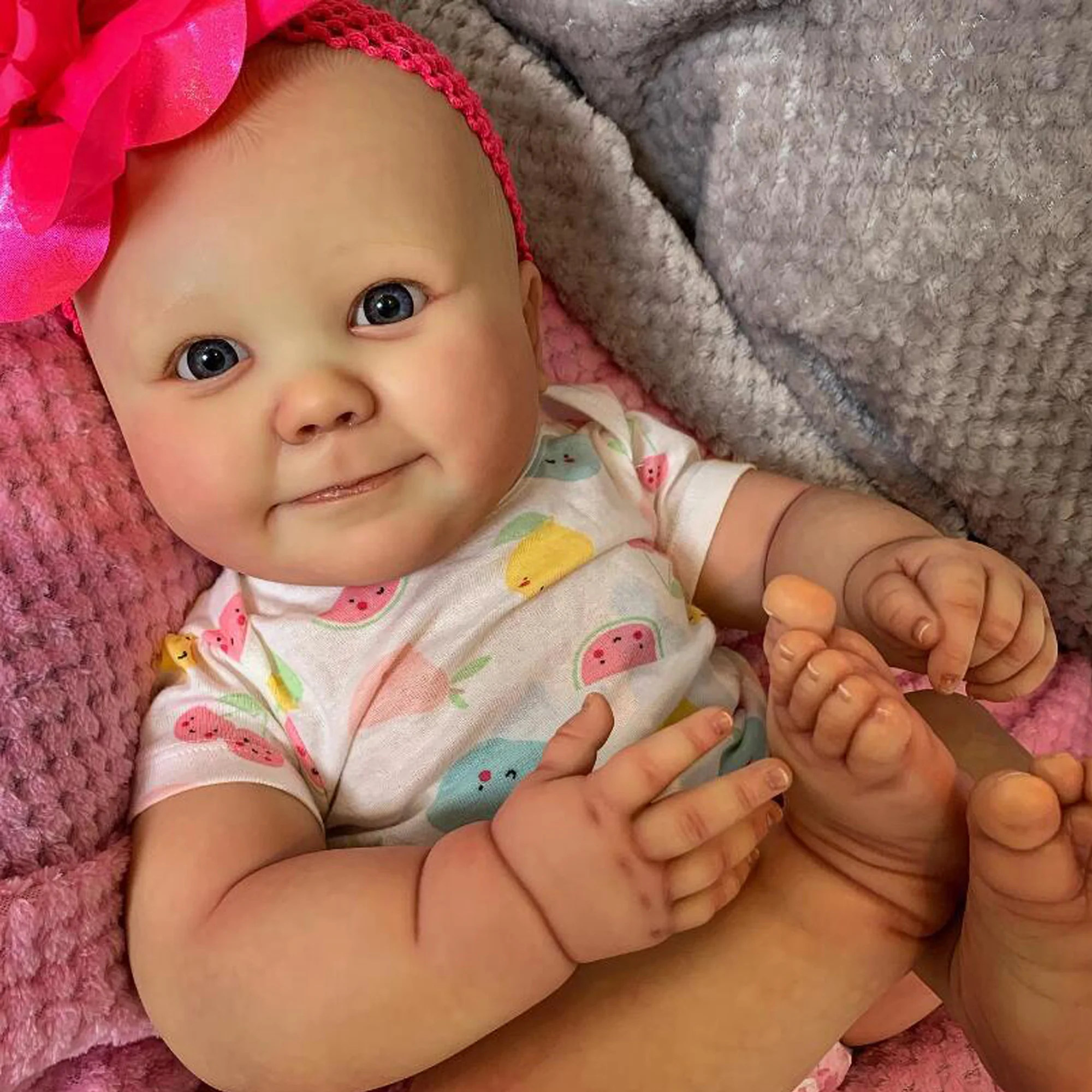 Bebê Reborn Dolls 60cm June 3 Handmade Painted Lifelike Newborn Baby Doll Toys For Children ...